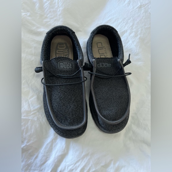 Hey Dude | Shoes | Hey Dude Mens Sz 3 Wally Sox Wide Micro Total Black ...